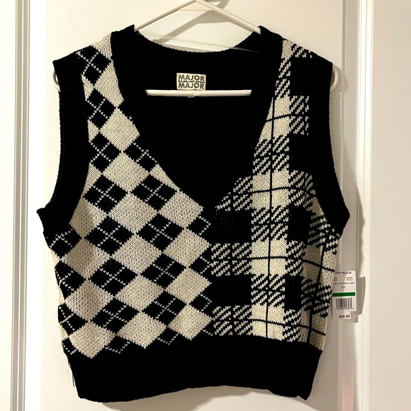 Tops | Major Label Group Sweat Vest | Poshmark